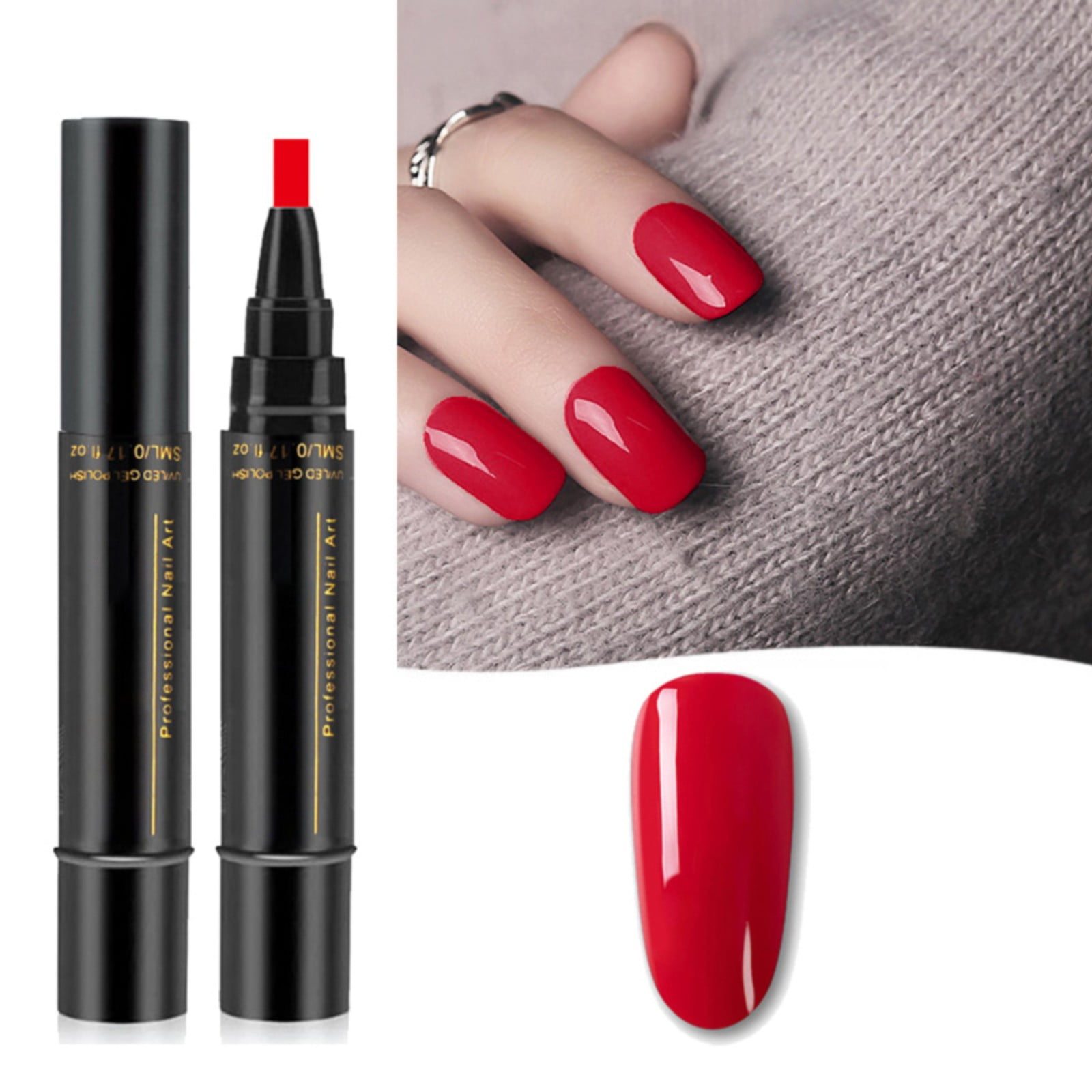 HiAZHWU 36 Color Stepped Nail Polish Pen Three In One Pencil Nail ...