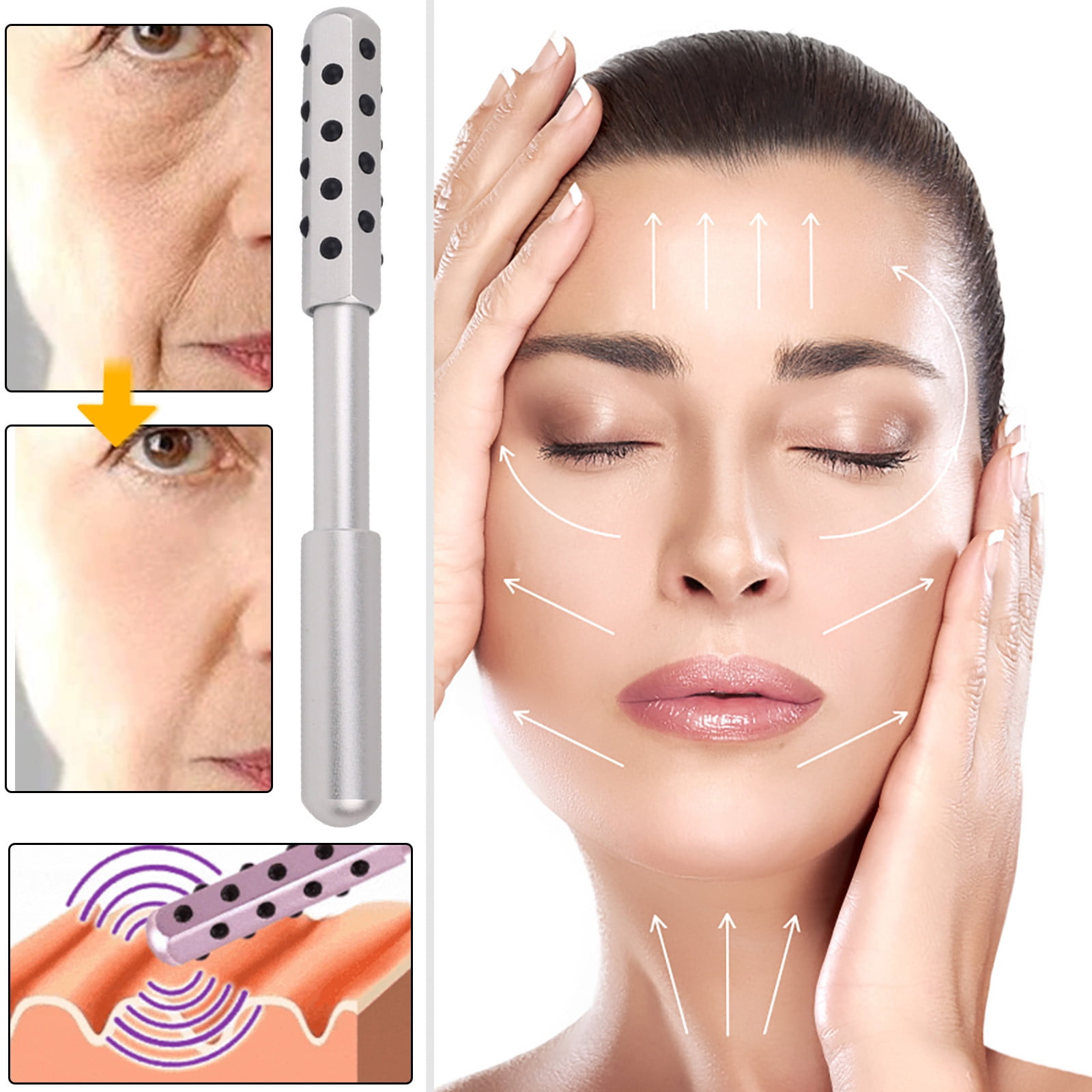 HiAZHWU Beauty Stick Face-lift Massage Beauty Stick Facial Massager 24 ...