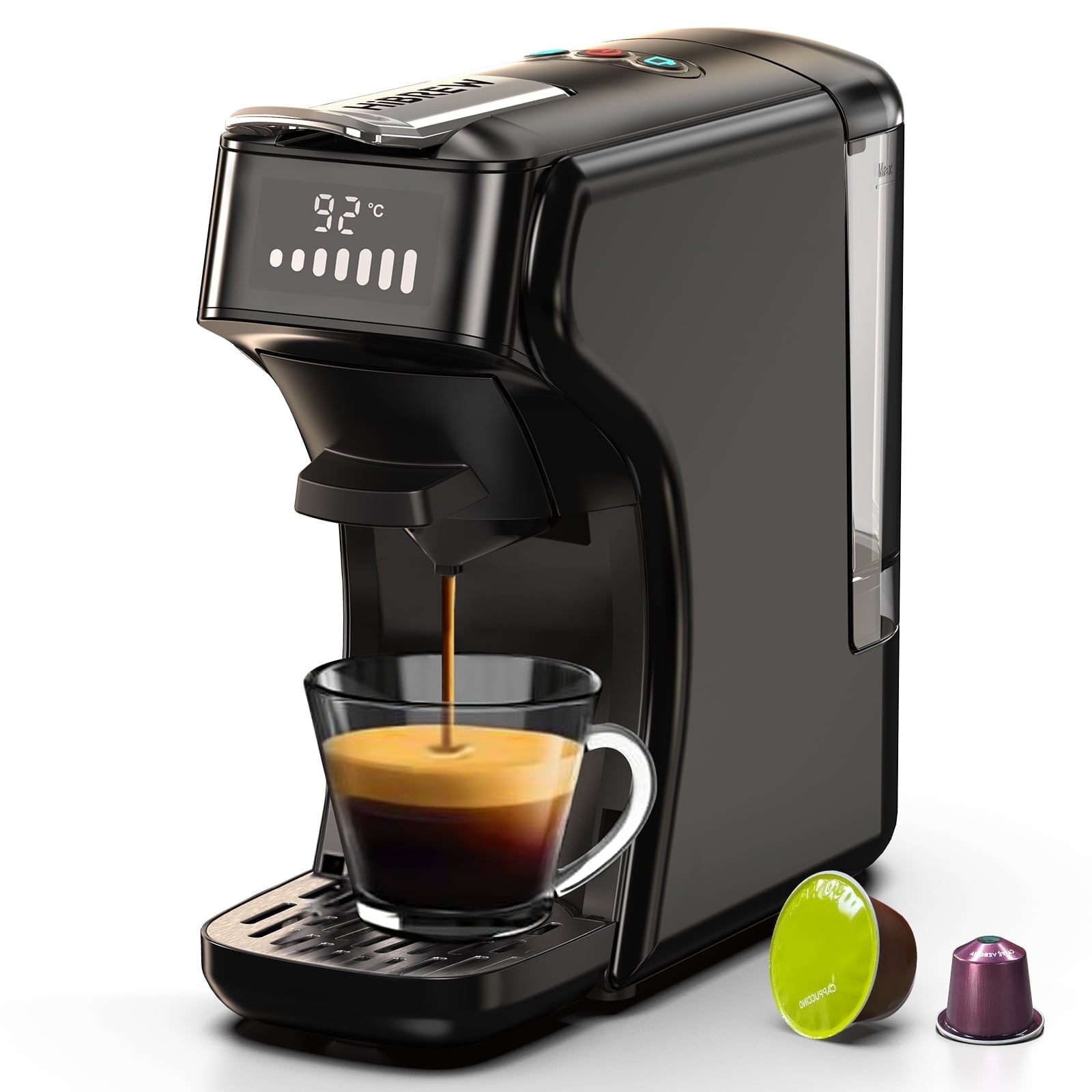 HiBREW 6in1 Pods Coffee Machine Multiple Espresso Cafetera Cappuccino ...