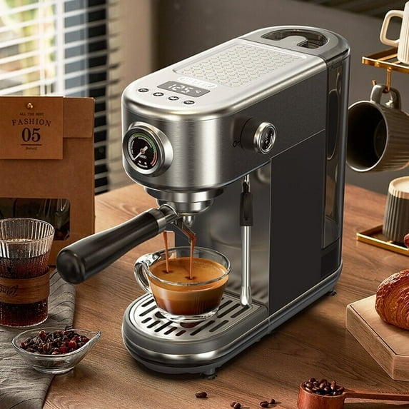 HiBREW H10B Programmable Espresso Machine Brushed Stainless Steel Milk ...