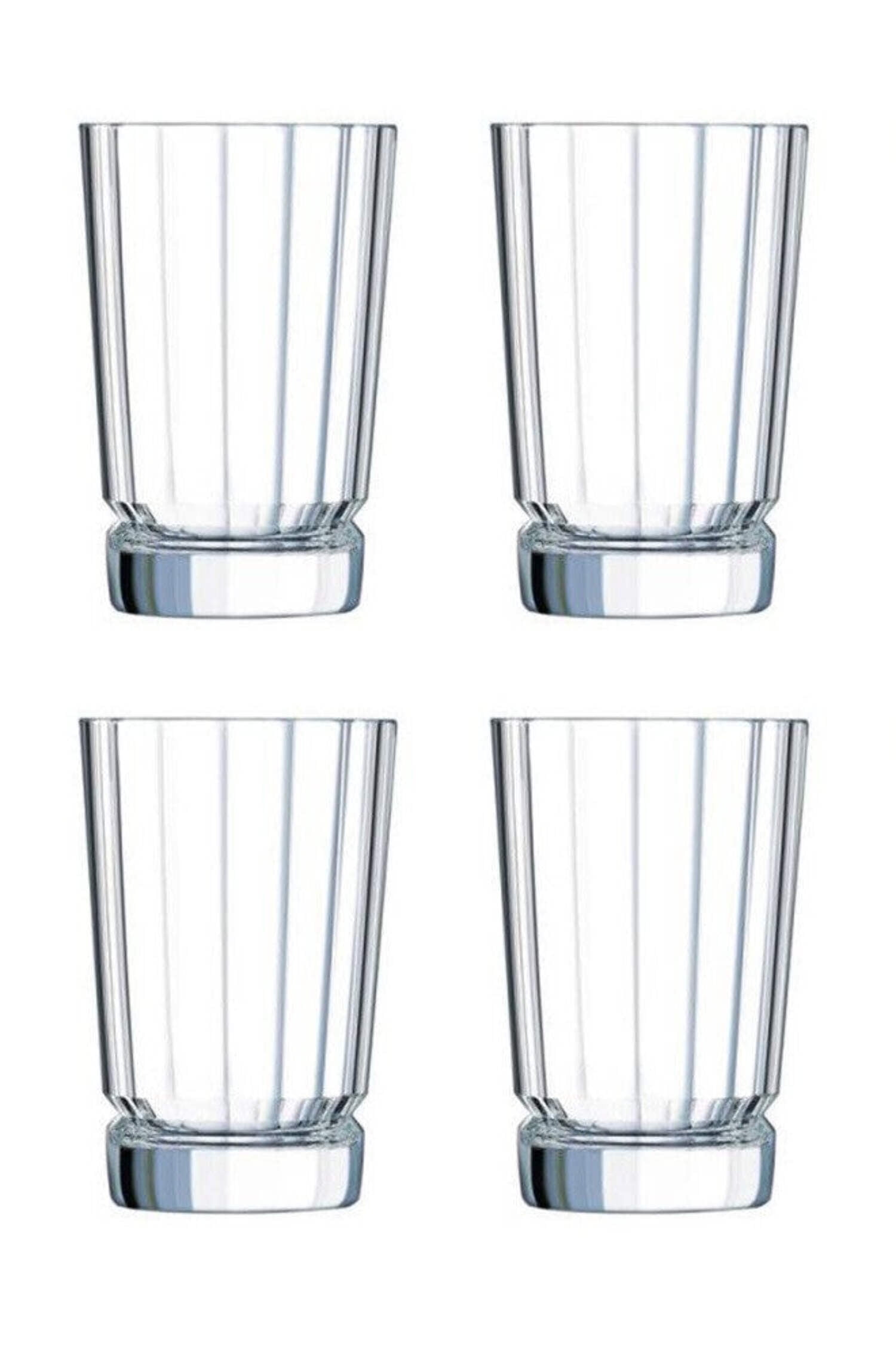 Cristal D'Arques Macassar High Ball Crystal Set 4 Tumblers 12-OZ ...
