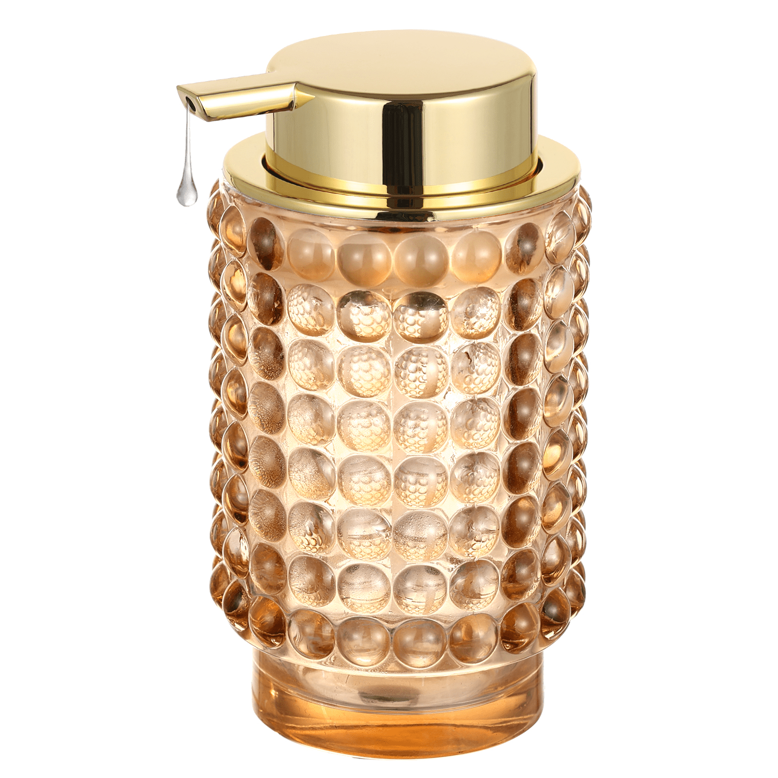 HiBidder Glass Liquid Soap Dispenser with Gold Pump, Liquid Hand Soap ...