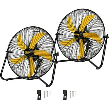 20 Inch High Velocity Floor Fan Pro Series - 5300 CFM 3 Speed Metal ...