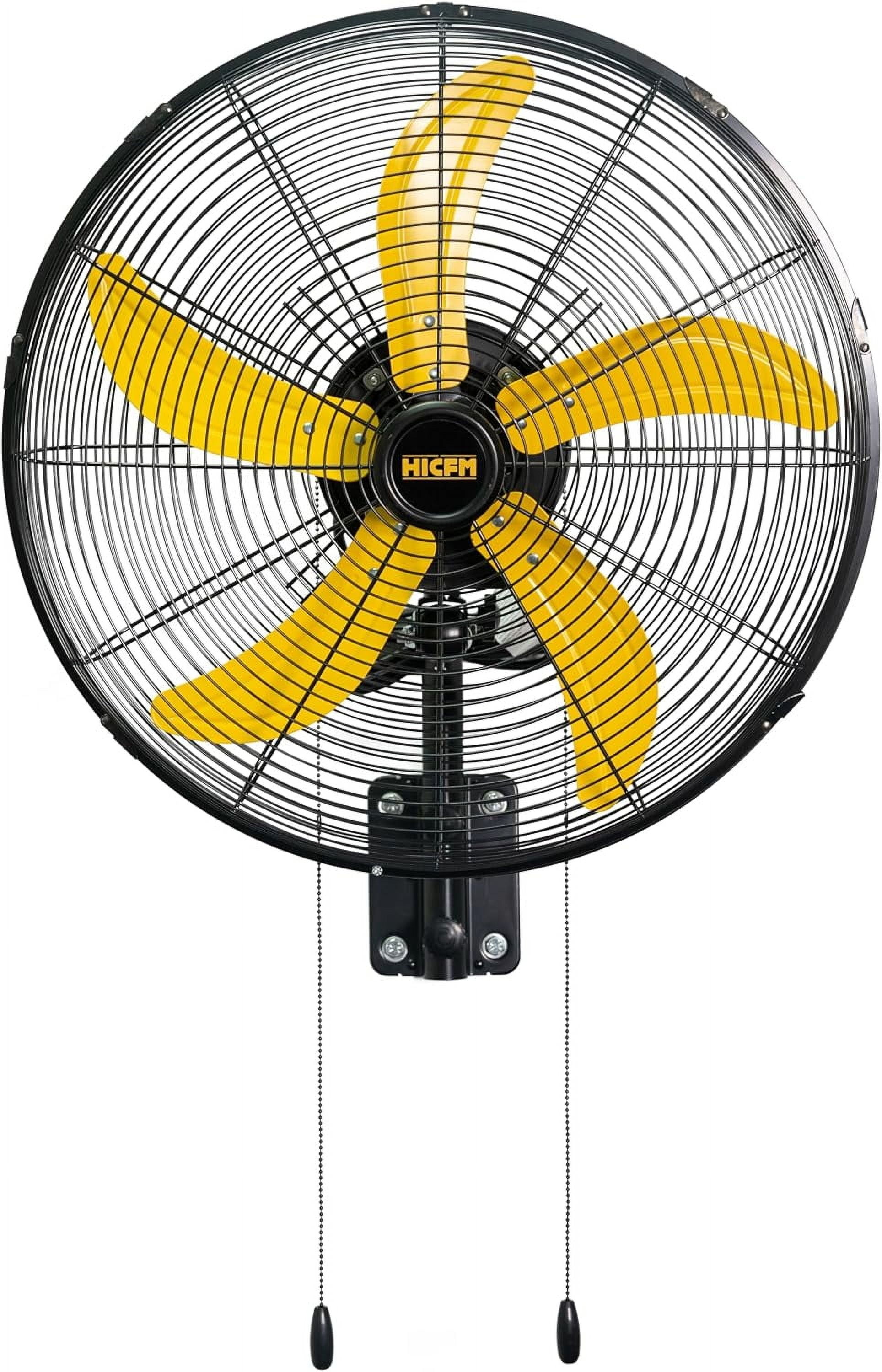 HiCFM 20" Oscillating Wall Fan, 4800 CFM High Velocity Industrial Wall ...