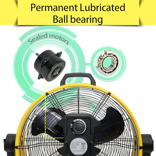 HiCFM 20 inch DC Motor Drum Fan, 6100 CFM High-velocity Air Circulator ...