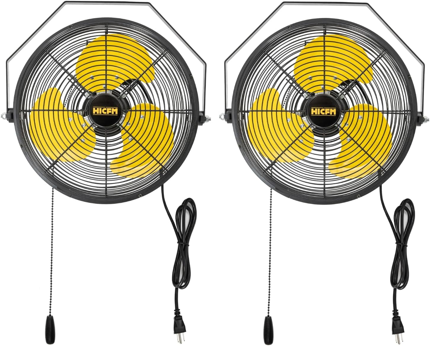 HiCFM 2500 CFM 12" Industrial Wall-Mounted Fan, 3-Speeds High Velocity ...