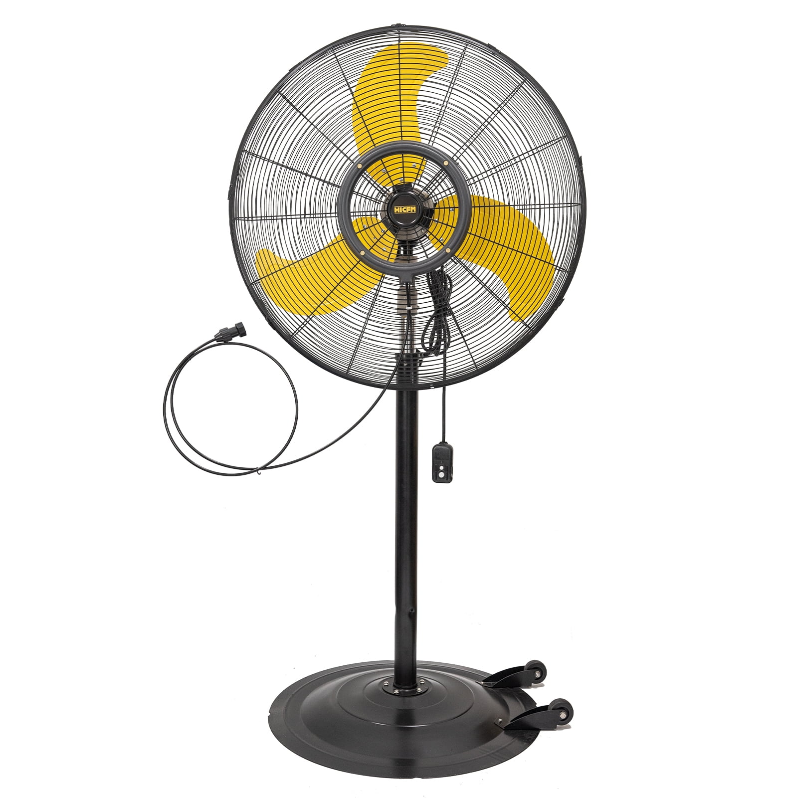 HiCFM 30 inch Misting Outdoor Oscillating Pedestal Fan, IP44 Enclosure ...