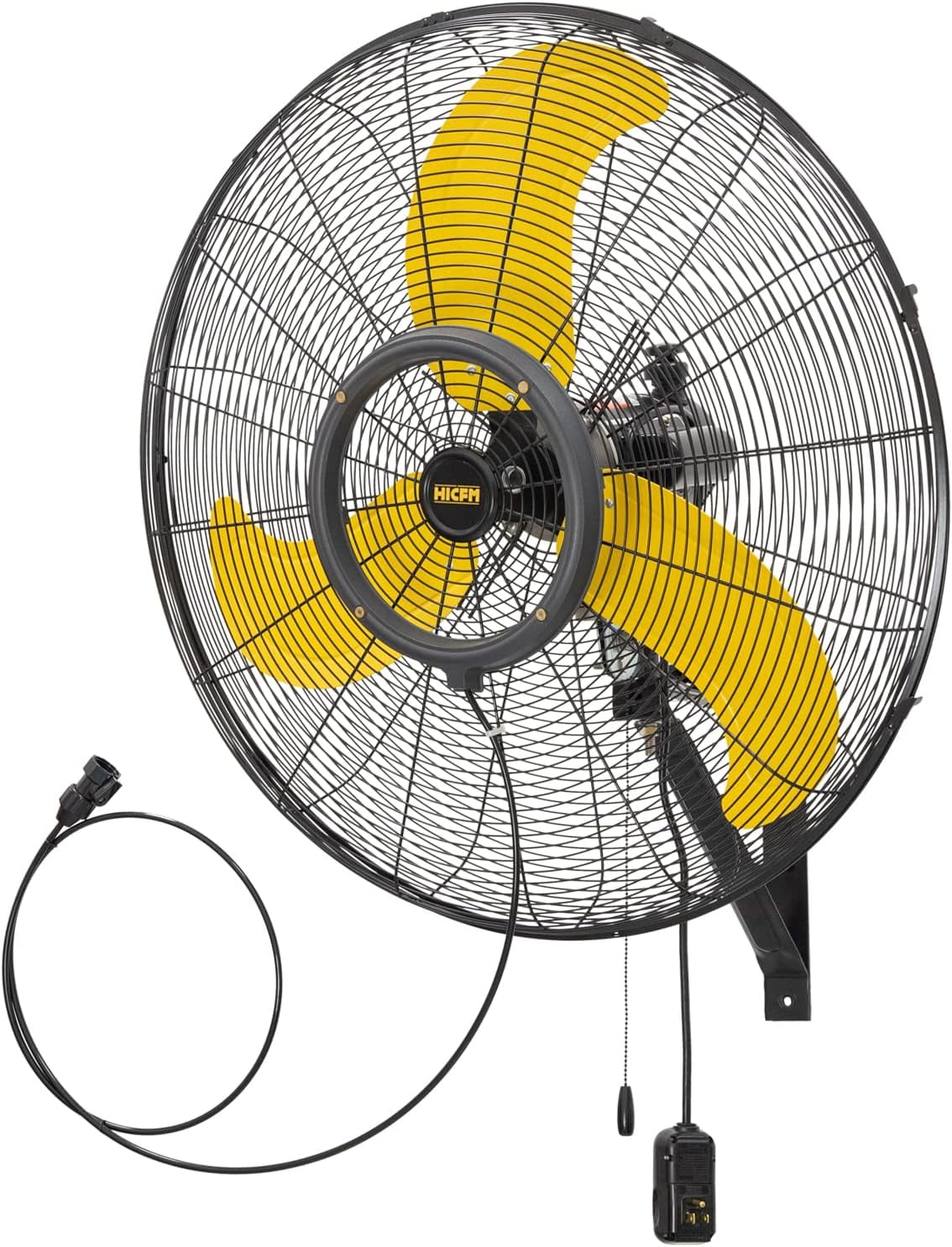 HiCFM 30 inch Misting Outdoor Oscillation Weatherproof Wall Mounted Fan ...