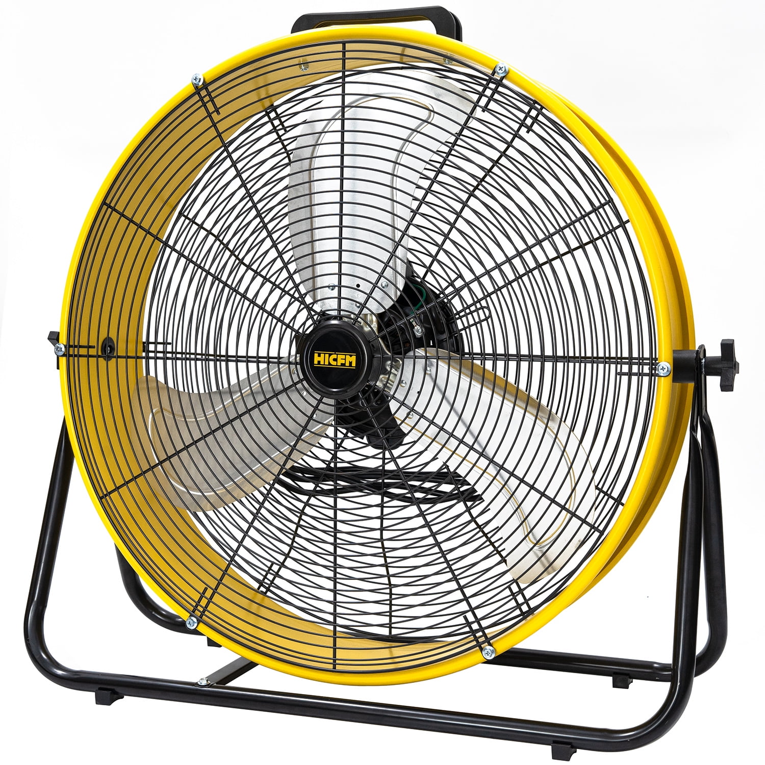 HiCFM 8200 CFM 24-inch Portable Velocity Drum Fan - 1/3 HP Motor, 3 ...