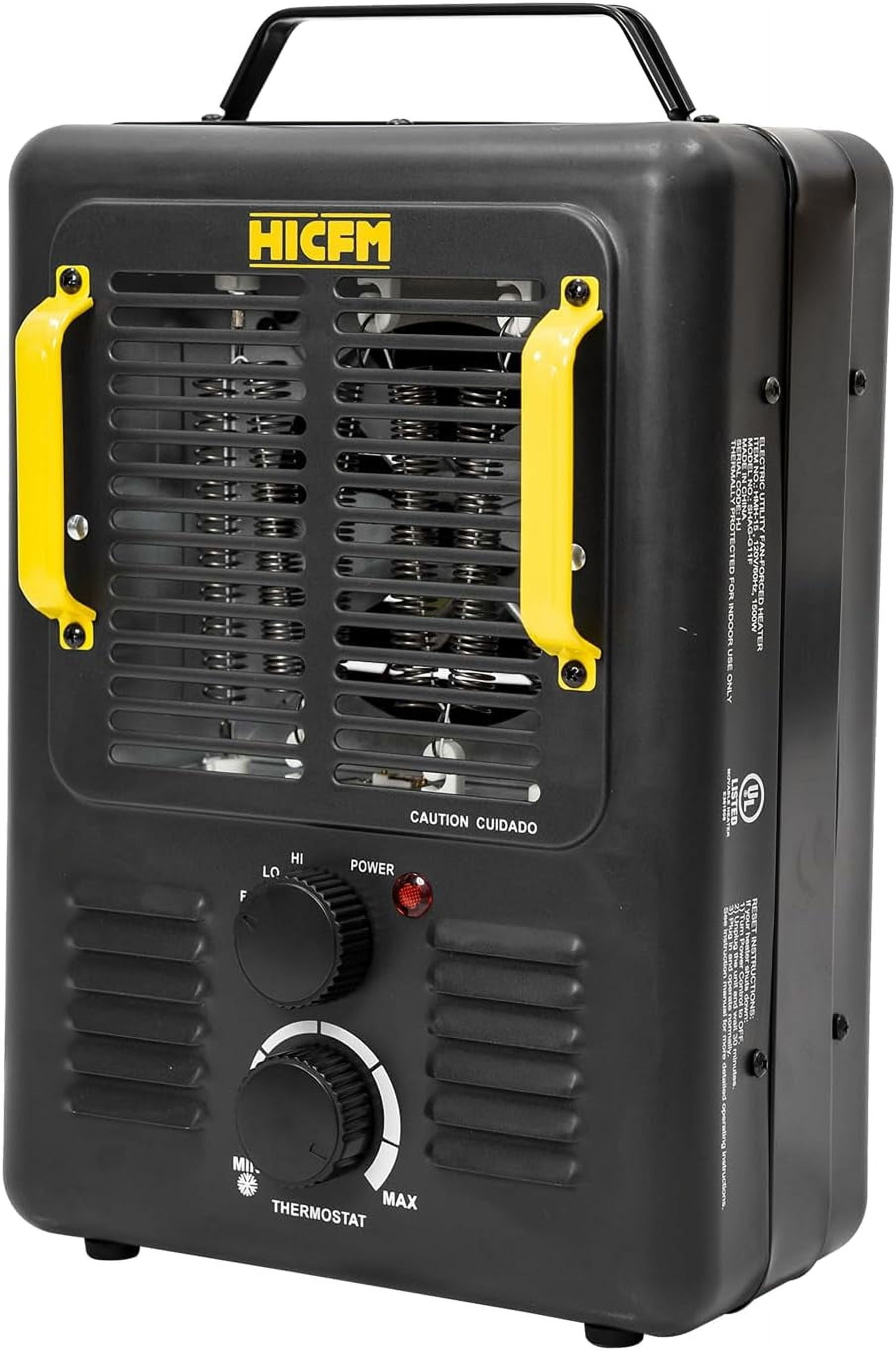 HiCFM Milkhouse Space Heater, 1300W/1500W Electric Heater with ...