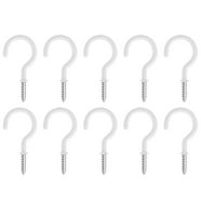 50pcs Cup Hooks Screw-in Wall 1/2 Inch Metal Thread Square Hooks Great ...