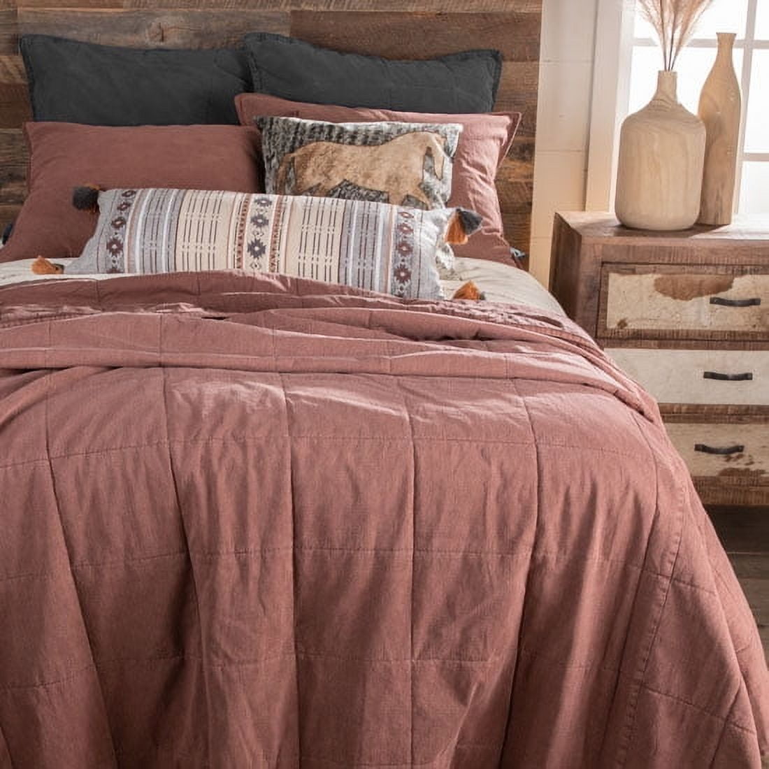 HiEnd Accents Stonewashed Cotton Canvas Coverlet Classic Chic Casual ...