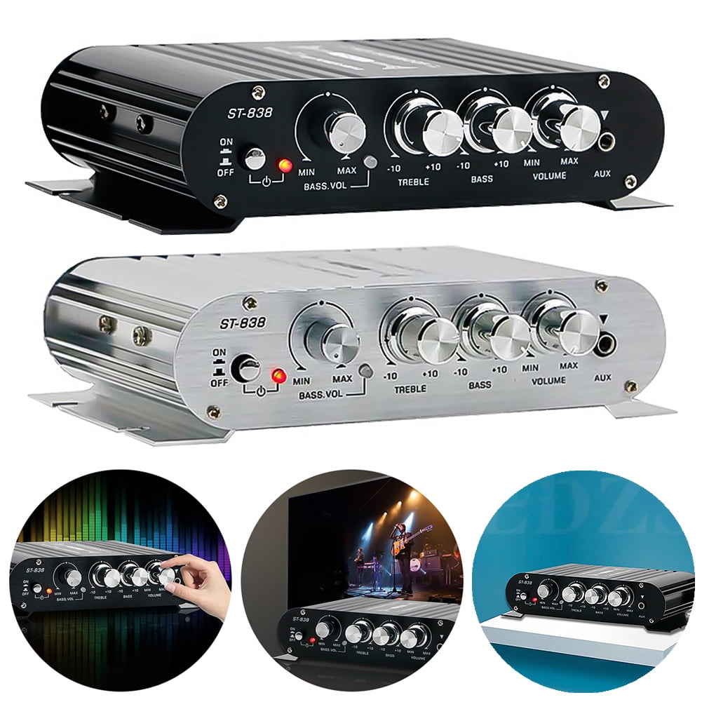 HiFi 2.1 Channel Stereo Bass Sound Amp Bass and Treble Adjustment 12V ...