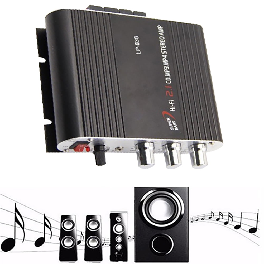 HiFi CD MP3 Radio Car Home Audio Stereo Bass Speaker Booster Aluminum ...