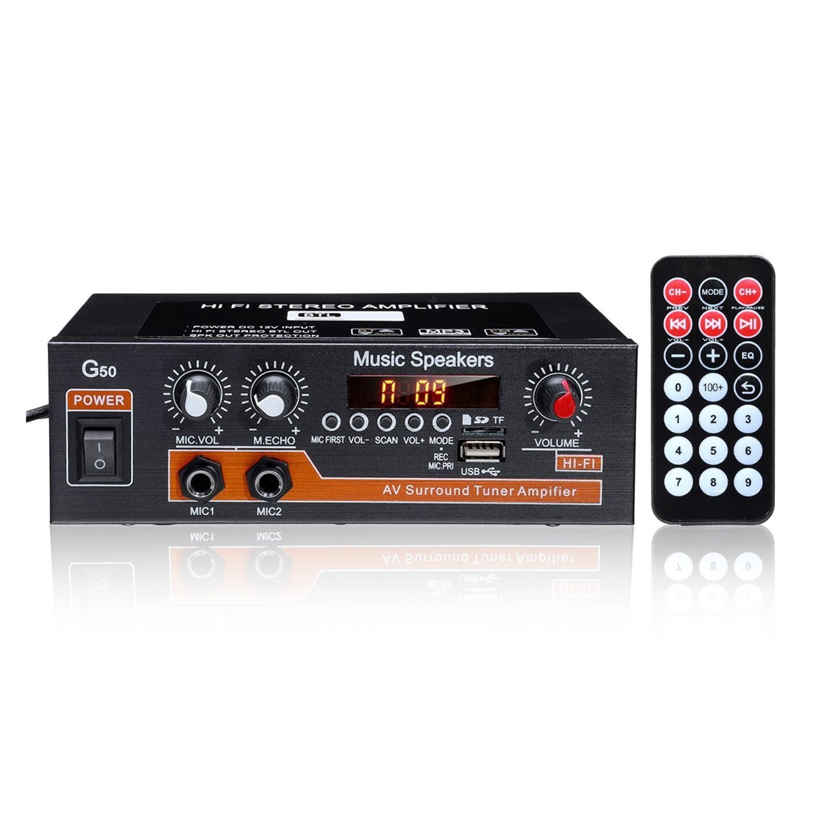 HiFi Stereo Audio Car Amplifier Car Audio Bluetooth 2 Channel Digital ...