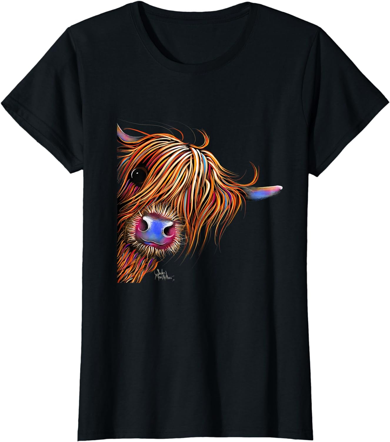 HiGHLaND CoW PRiNT ANiMaL PRiNT ' SuGaR LuMP ' T-Shirt - Walmart.com