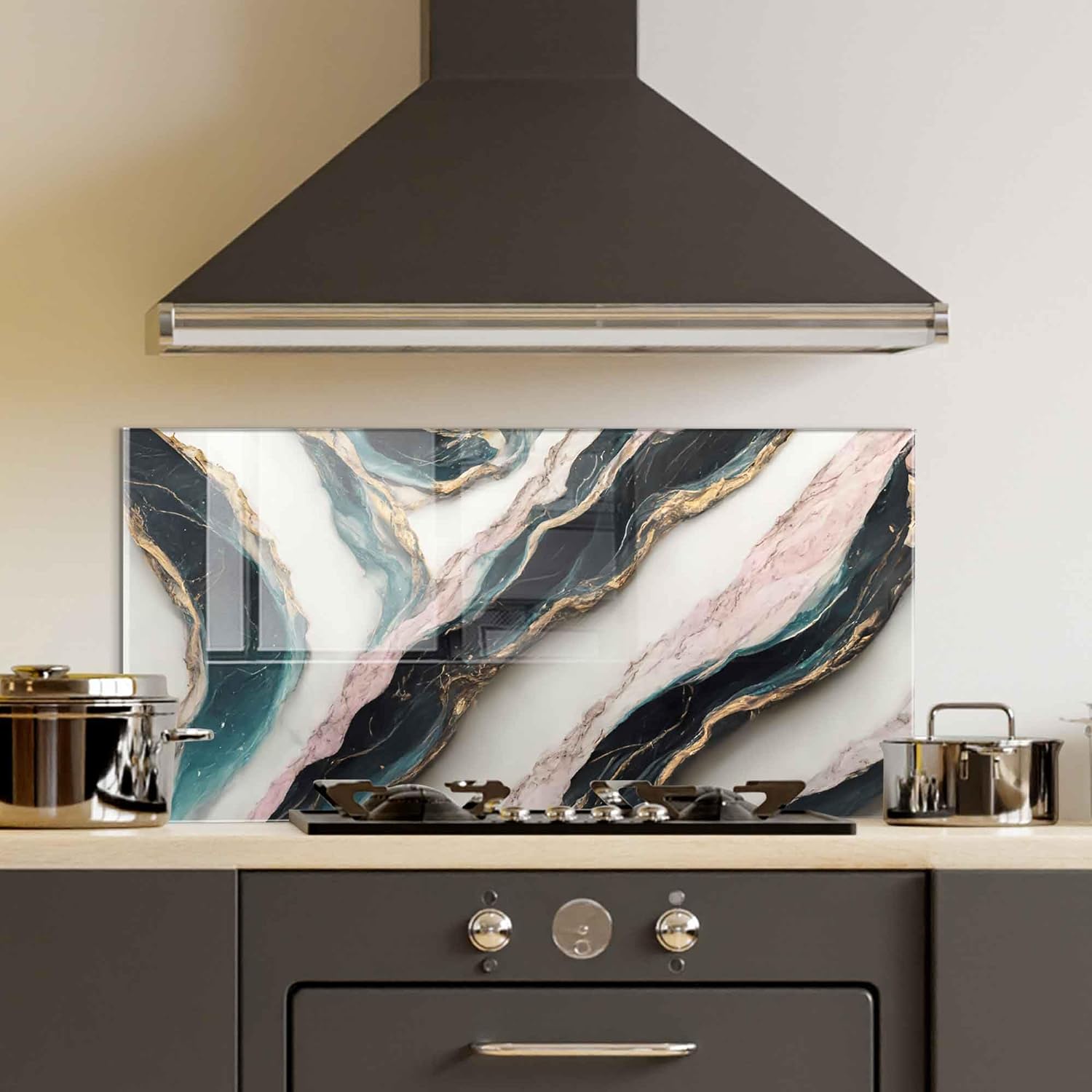 Abolos- Wave 0.63" x 2.5" Glass Mosaic Tile in Green (8.4sqft / 8pc Box ...