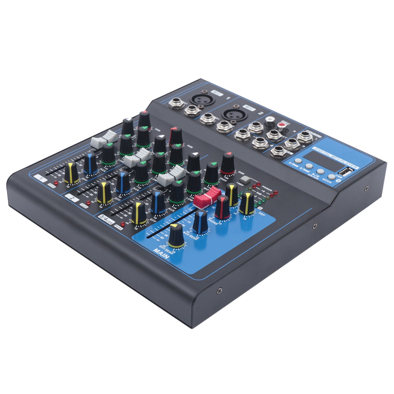 HiKaRiGuMi Professional Metal Bluetooth 4-Channel Mixing Console Live ...