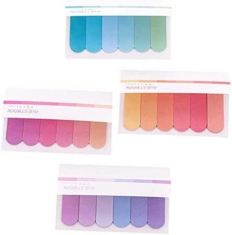 HiKin 4 Sets Color Sticky Index Tabs, 480 Pieces Writable Sticky Note ...