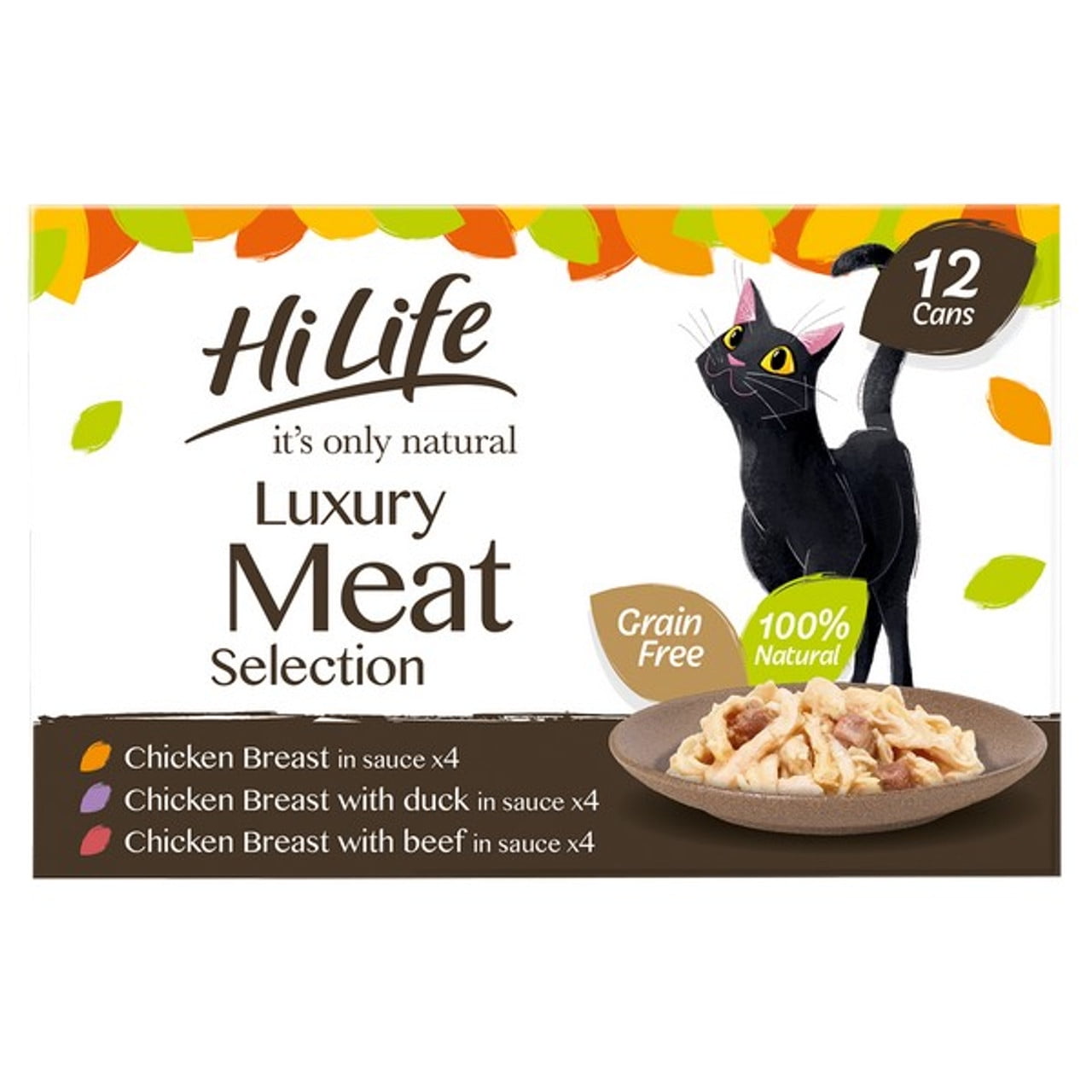 HiLife Its Only Natural Luxury Meat Selection Wet Cat Food 12 x 70g ...