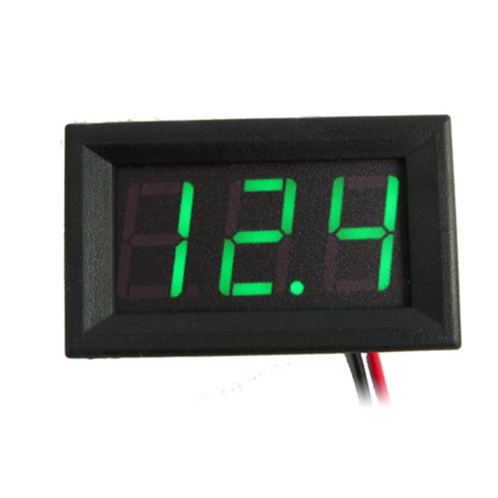 HiMiss 0.56 Inch DC 0V-30.0V 3-wire Voltage Meter Head LED Digital ...