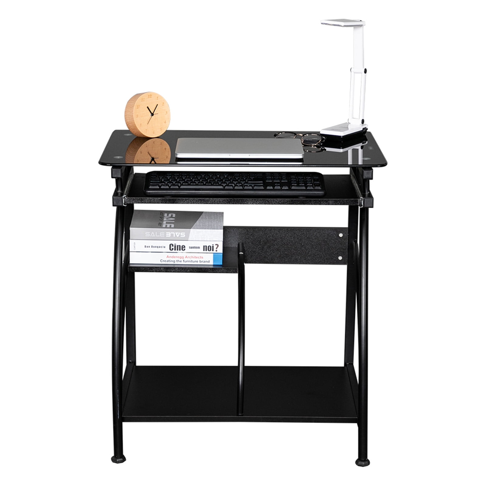 HiMiss 307b Integrated Computer Desk Spacious Space Computer Table for ...