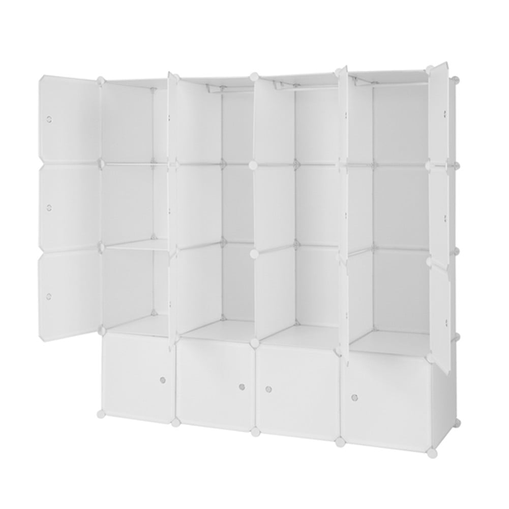 HiMiss 4 Layer 16 Cube Organizer 142*47*142cm Diy Assemble Cabinet with ...