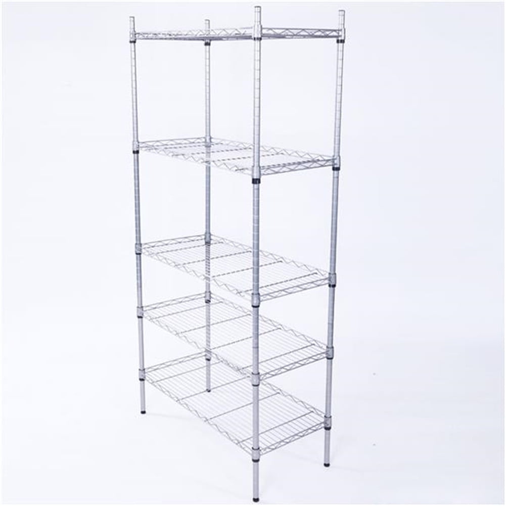 HiMiss Carbon Steel 5 Layer Storage Rack Assembled Metal Shelving Rack ...