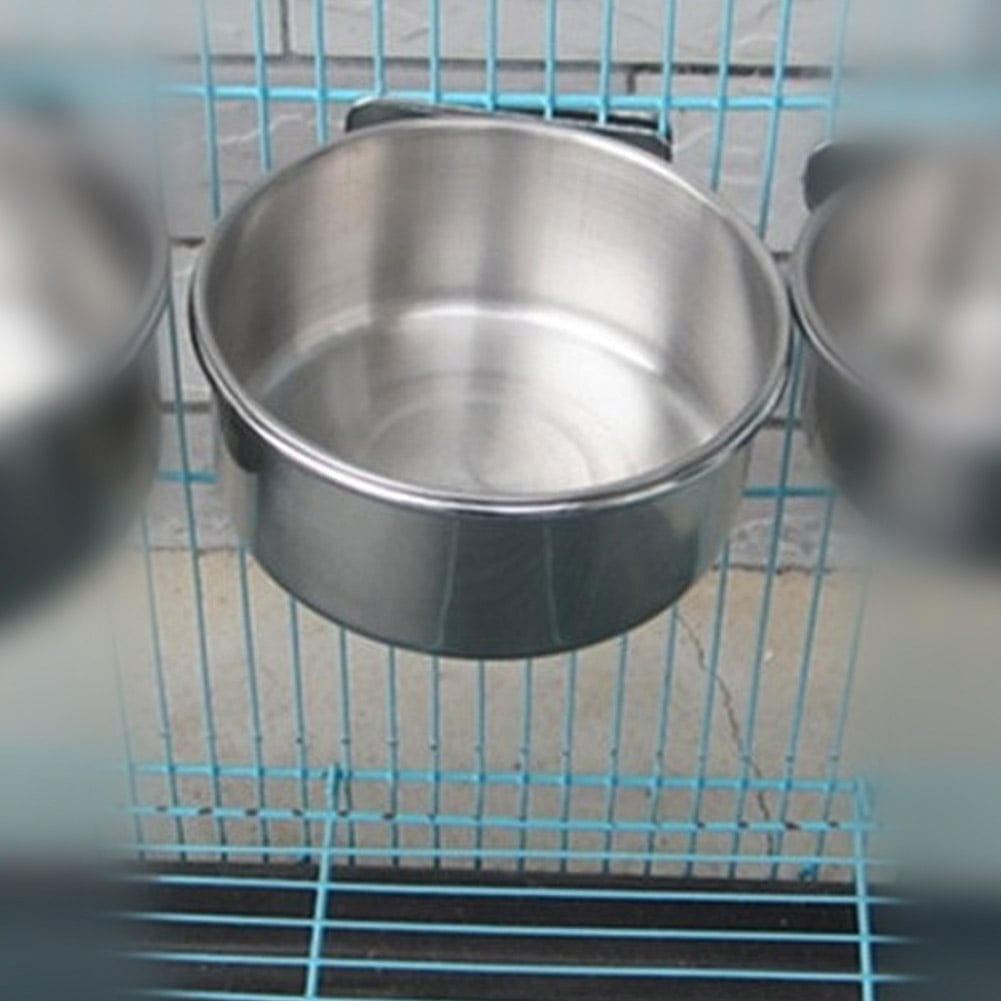 HiMiss Stainless Steel Bird Feed Box Parrot Cups Bowls Container for ...