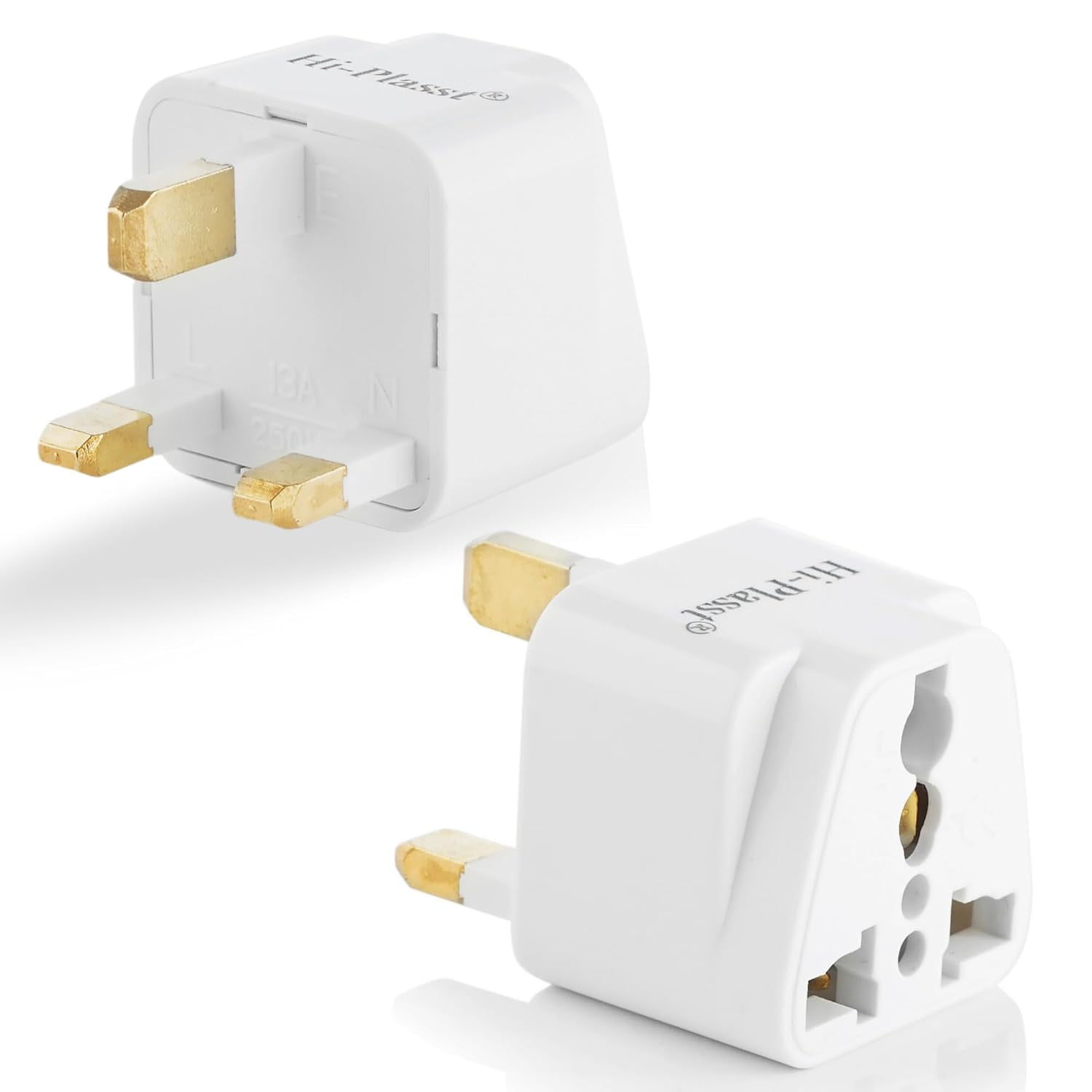 HiPlasst India to UK Adapter TypeG Plug 2pcs Pack UK Converter for Indian Plugs Devices Dubai ...