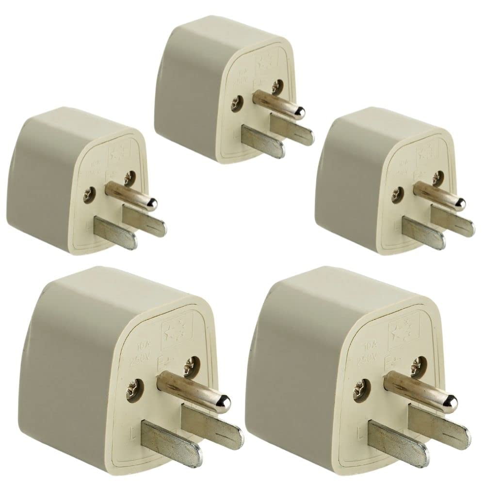 HiPlasst Pack of 1 US Travel Adapter Converter 3 Pin Type B Plug with ...