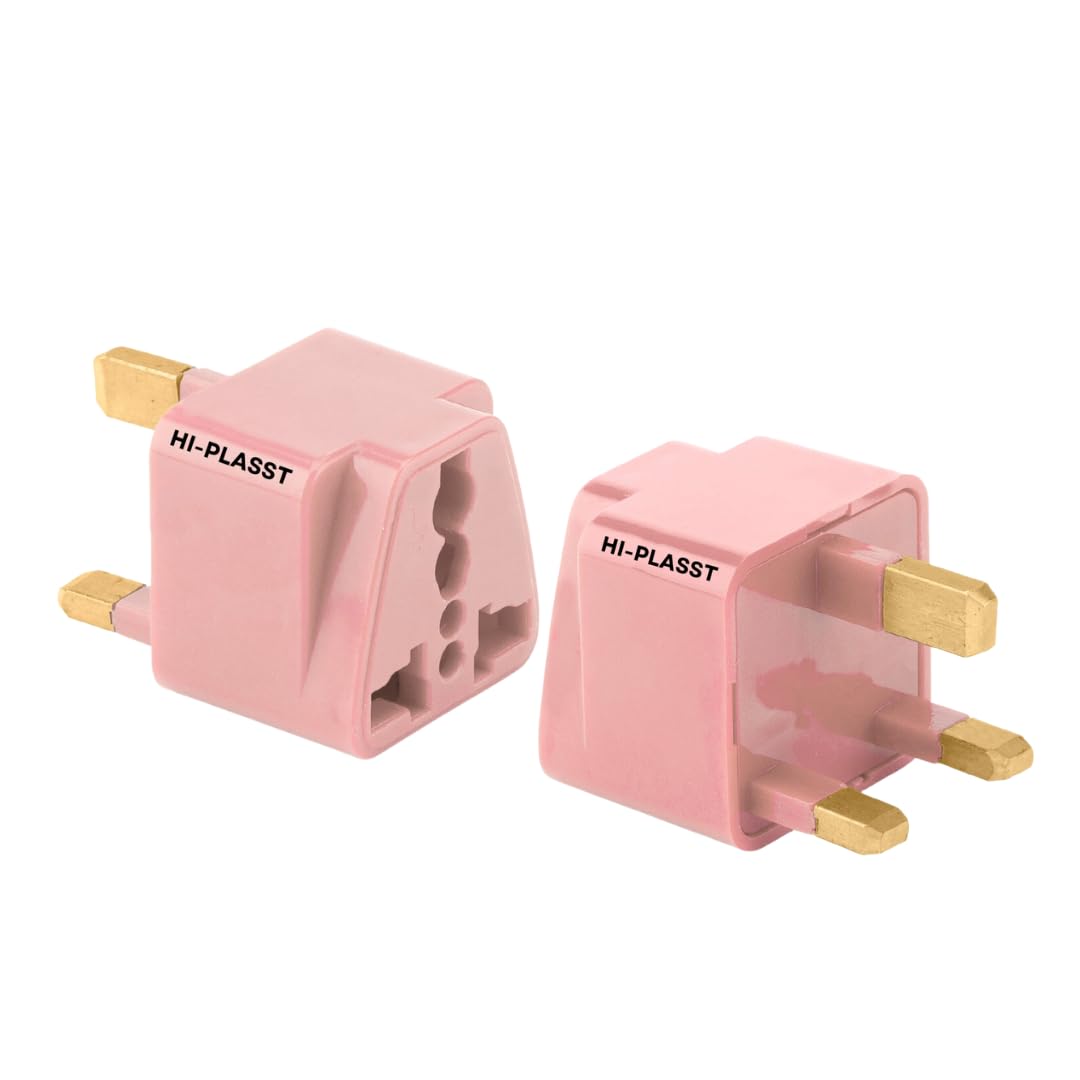 HiPlasst Pack of 2 UK Adapter Plug Type G Adapter Perfect for Laptop ...