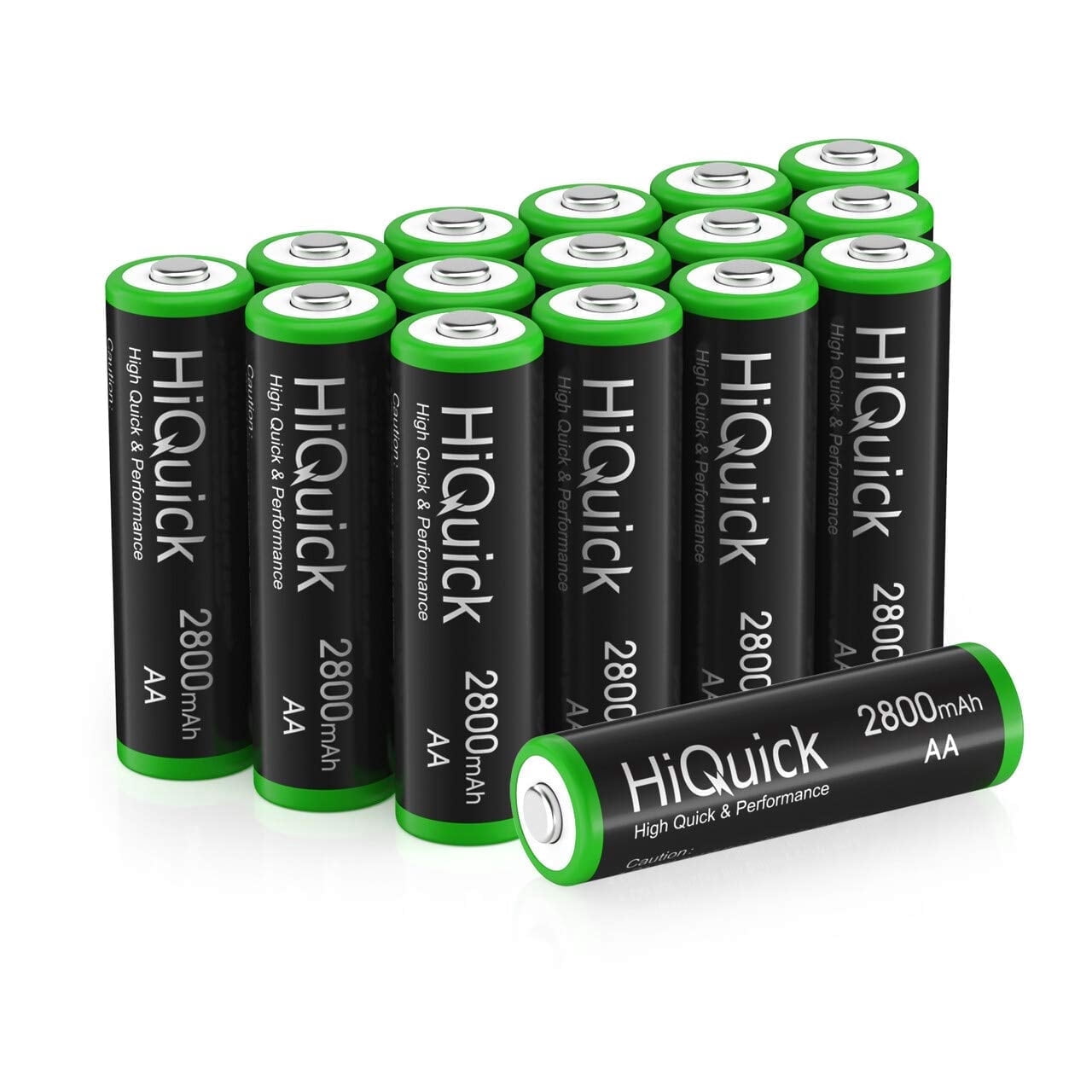 HiQuick AA Rechargeable Batteries, 2800mAh High-Capacity, 16-Pack ...