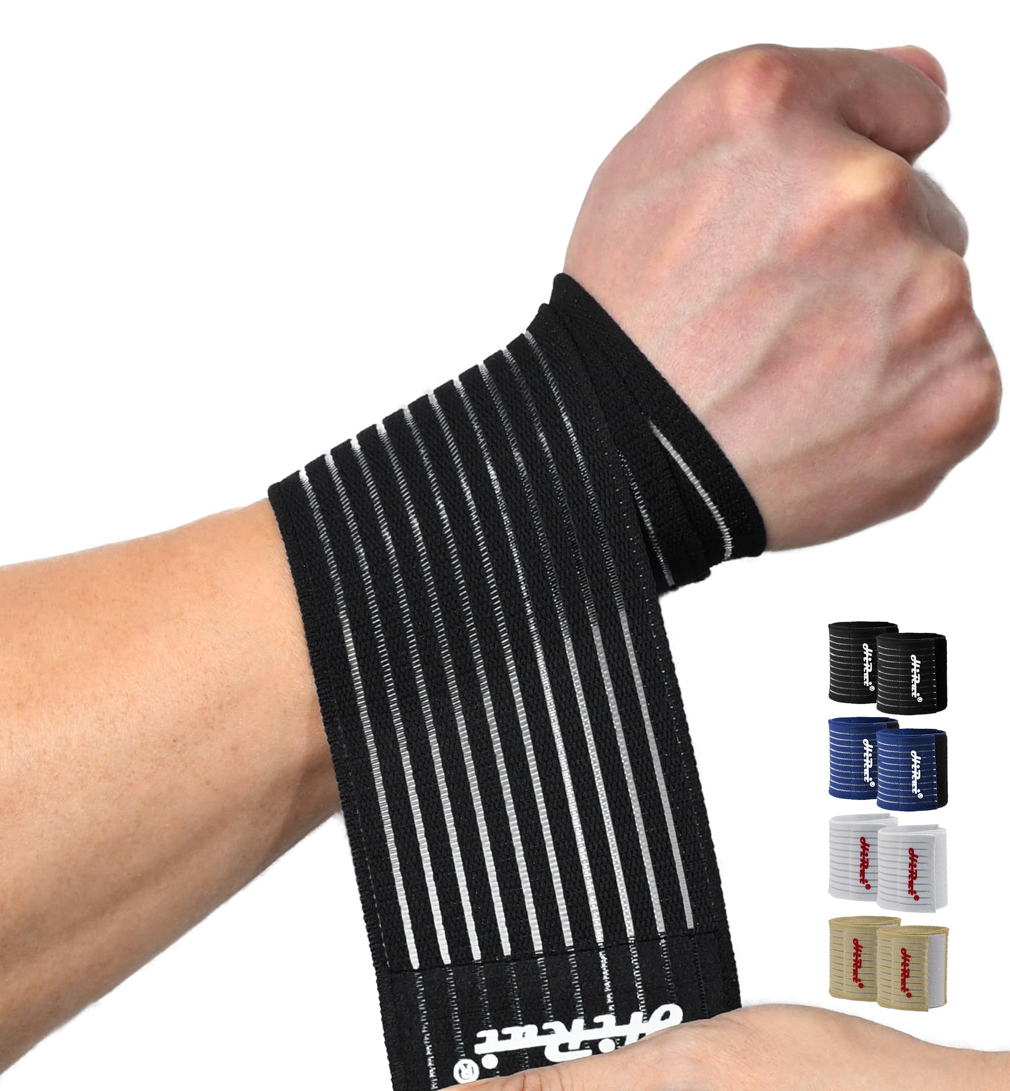 HiRui 2-Pack High-Elastic Wrist Support Straps Wrist Compression ...