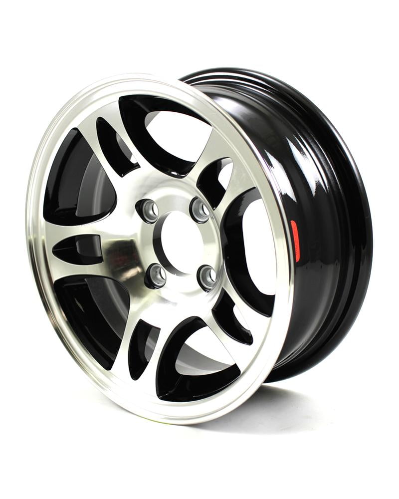 HiSpec Wheel & Tire Aluminum 13 X 5 in Wheel 4-Lug on 4" S5 Trailer ...