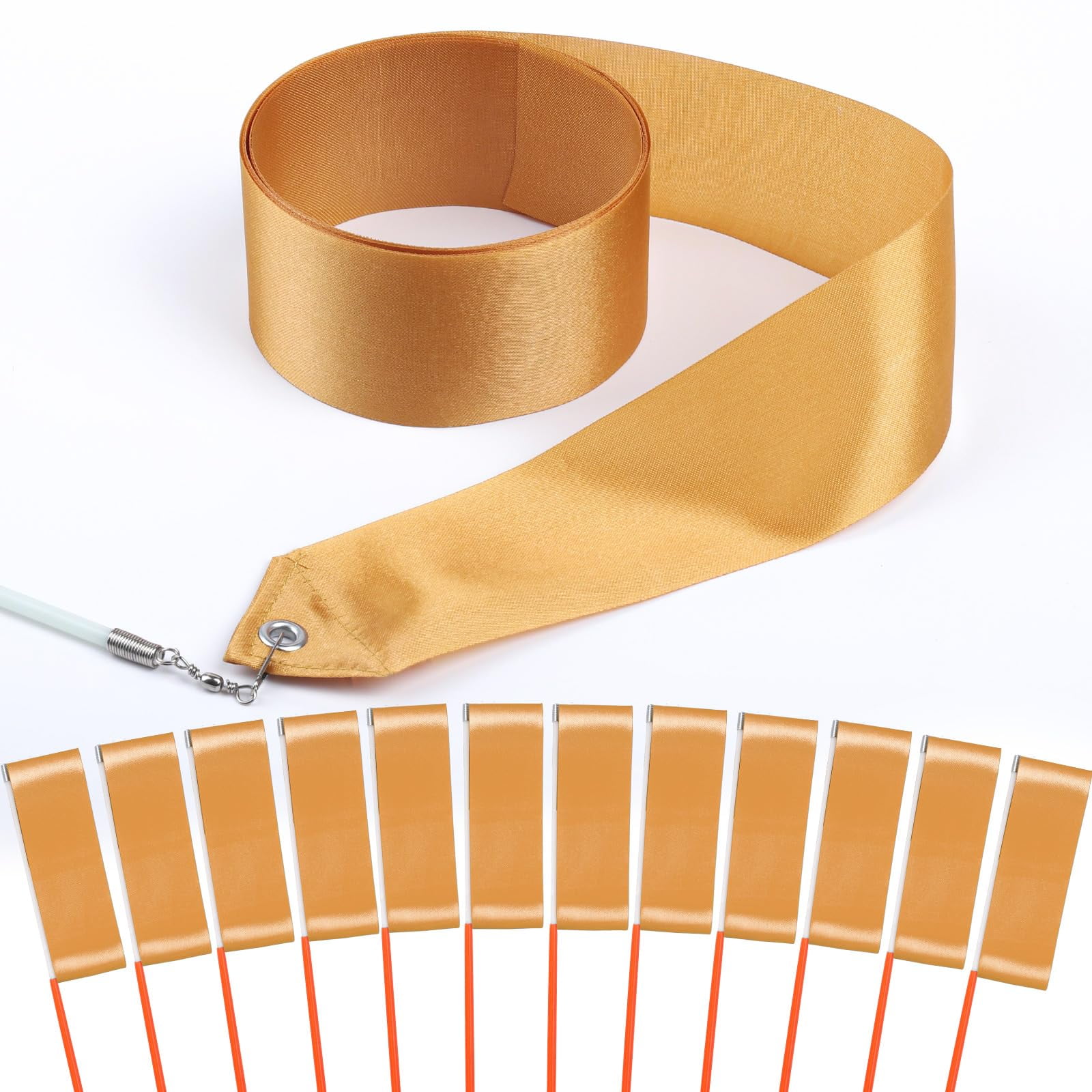 HiUnicorn 12PCS Gold Dance STF9 Ribbons, Golden Graduation Party Favors ...