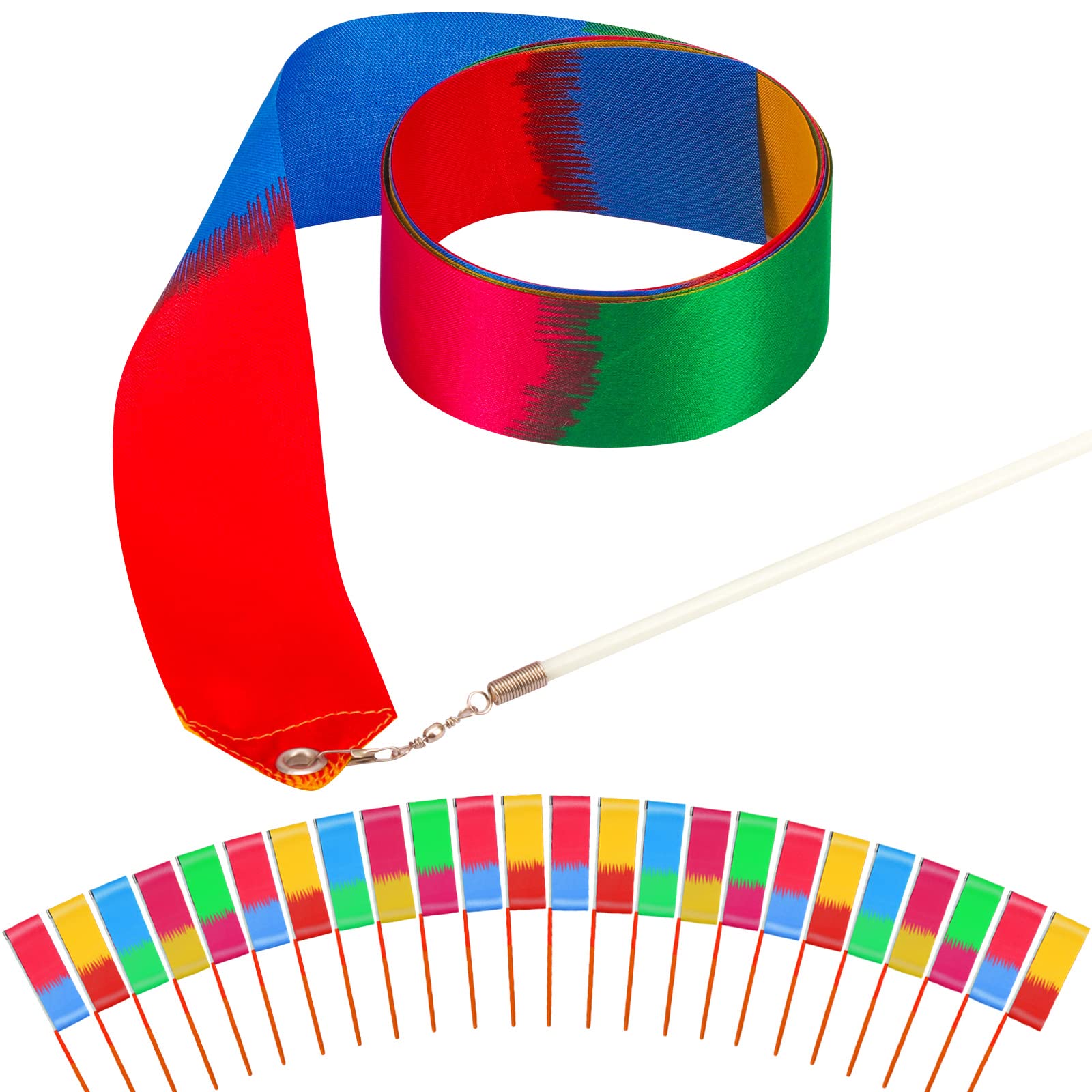 HiUnicorn 24 PackITSC Horizontal Rainbow Party Favors - Dance Ribbons ...