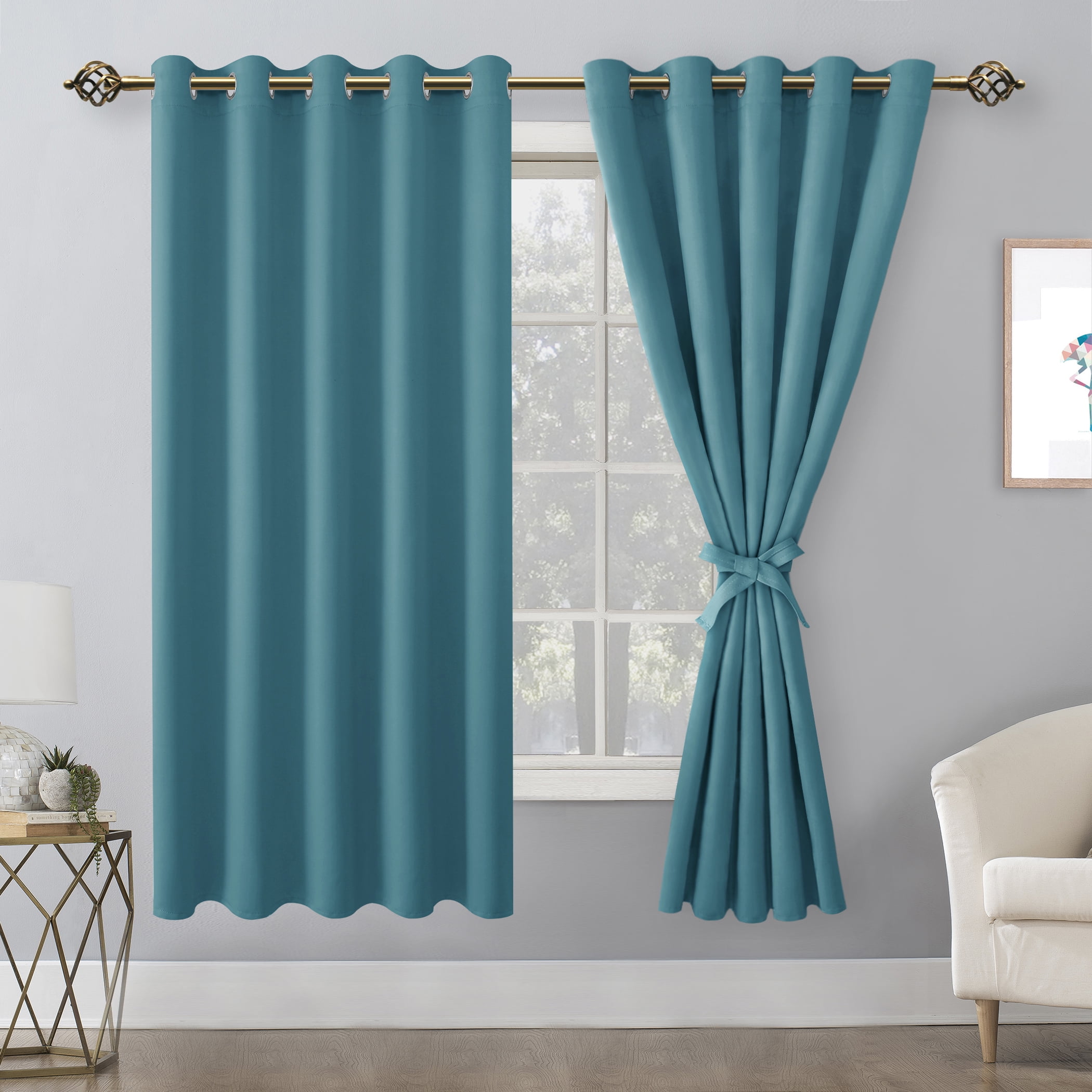 Hiasan Blackout Curtains for Bedroom, 60 x 63 Inches Length - Thermal ...