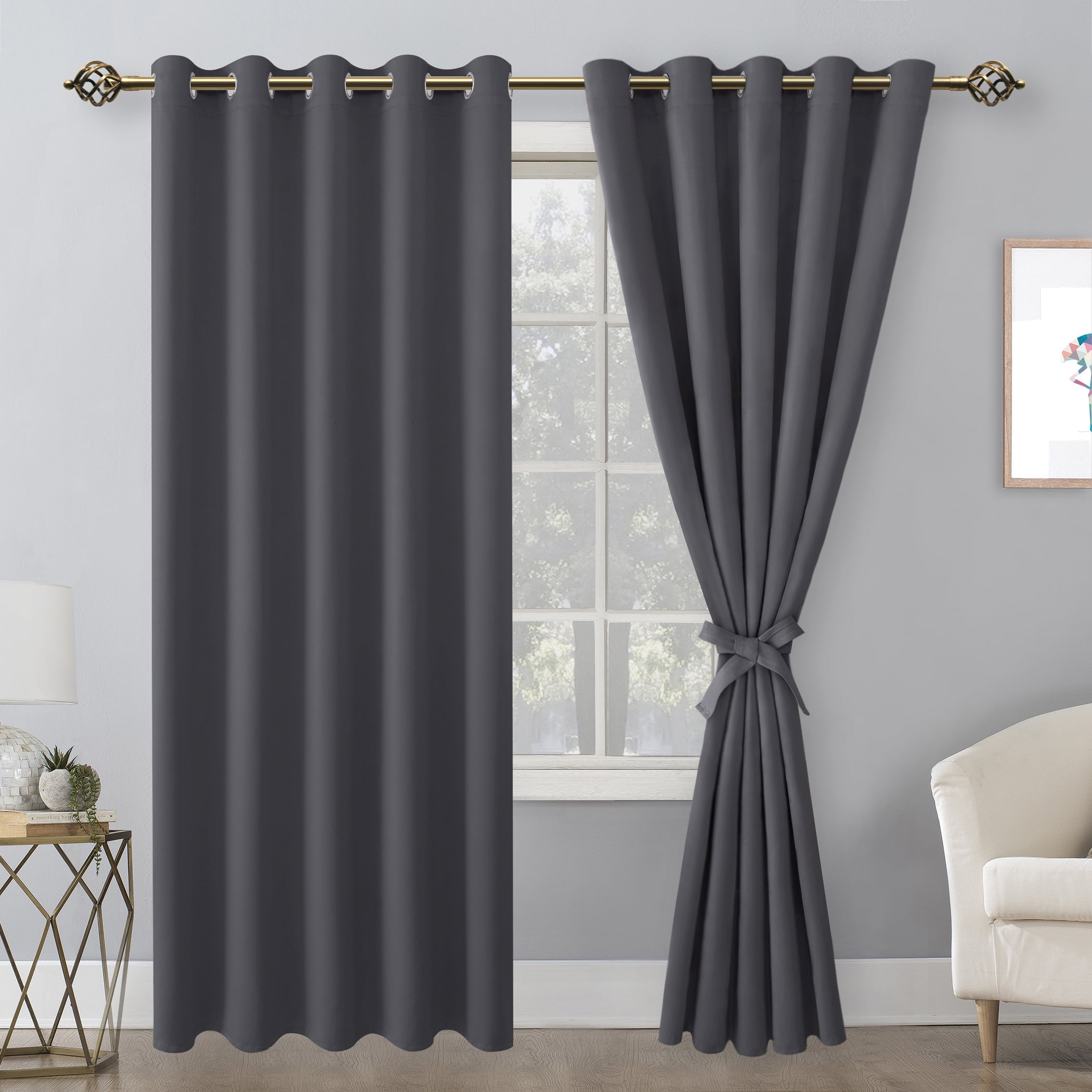 Hiasan Blackout Curtains for Bedroom, 60 x 84 Inches Long - Thermal ...