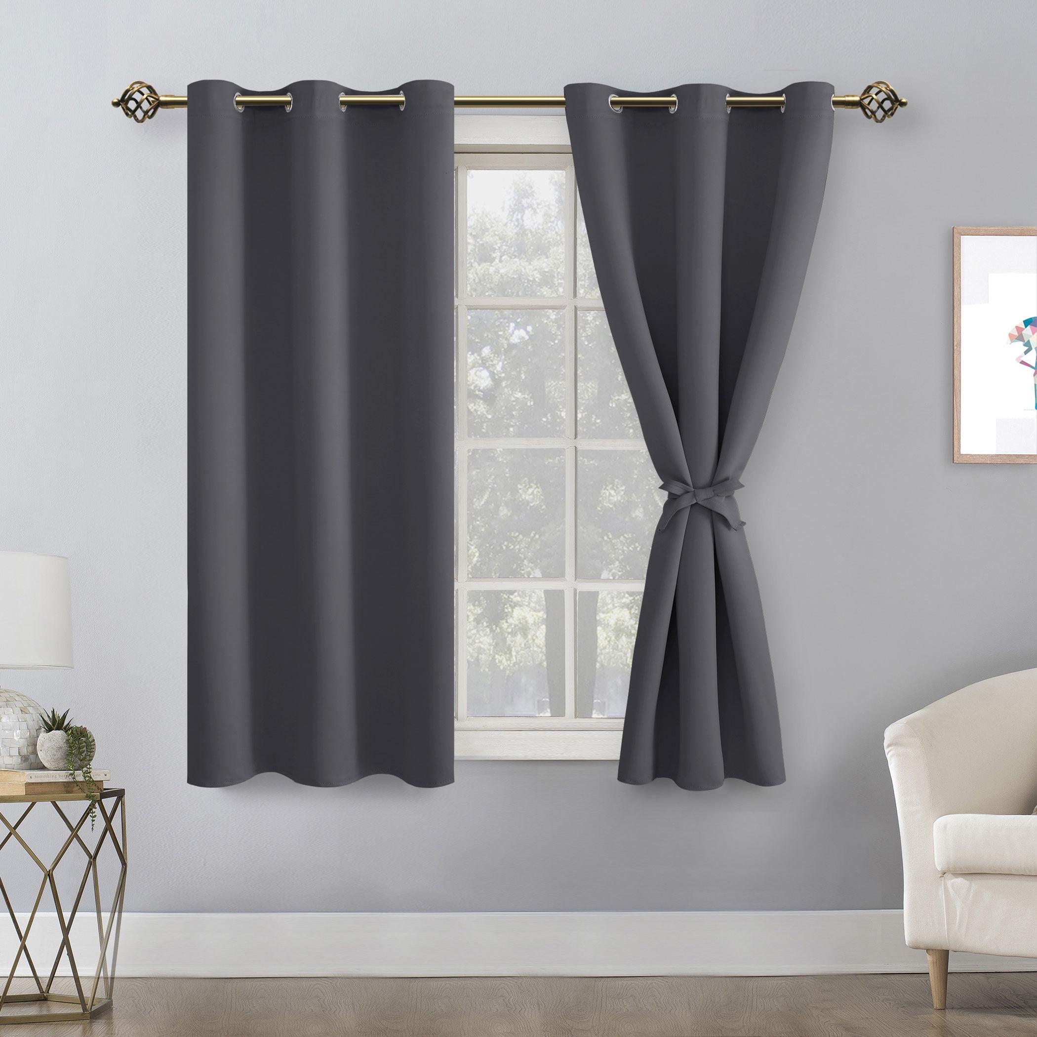 "Hiasan Blackout Curtains, Thermal Insulated Light Blocking Drapes ...