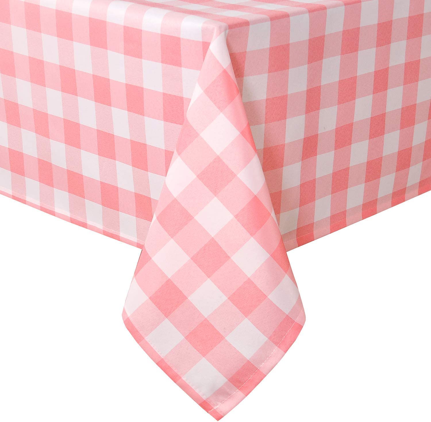 BalsaCircle 54" x 54" Square Gingham Checkered Polyester Tablecloth Red ...