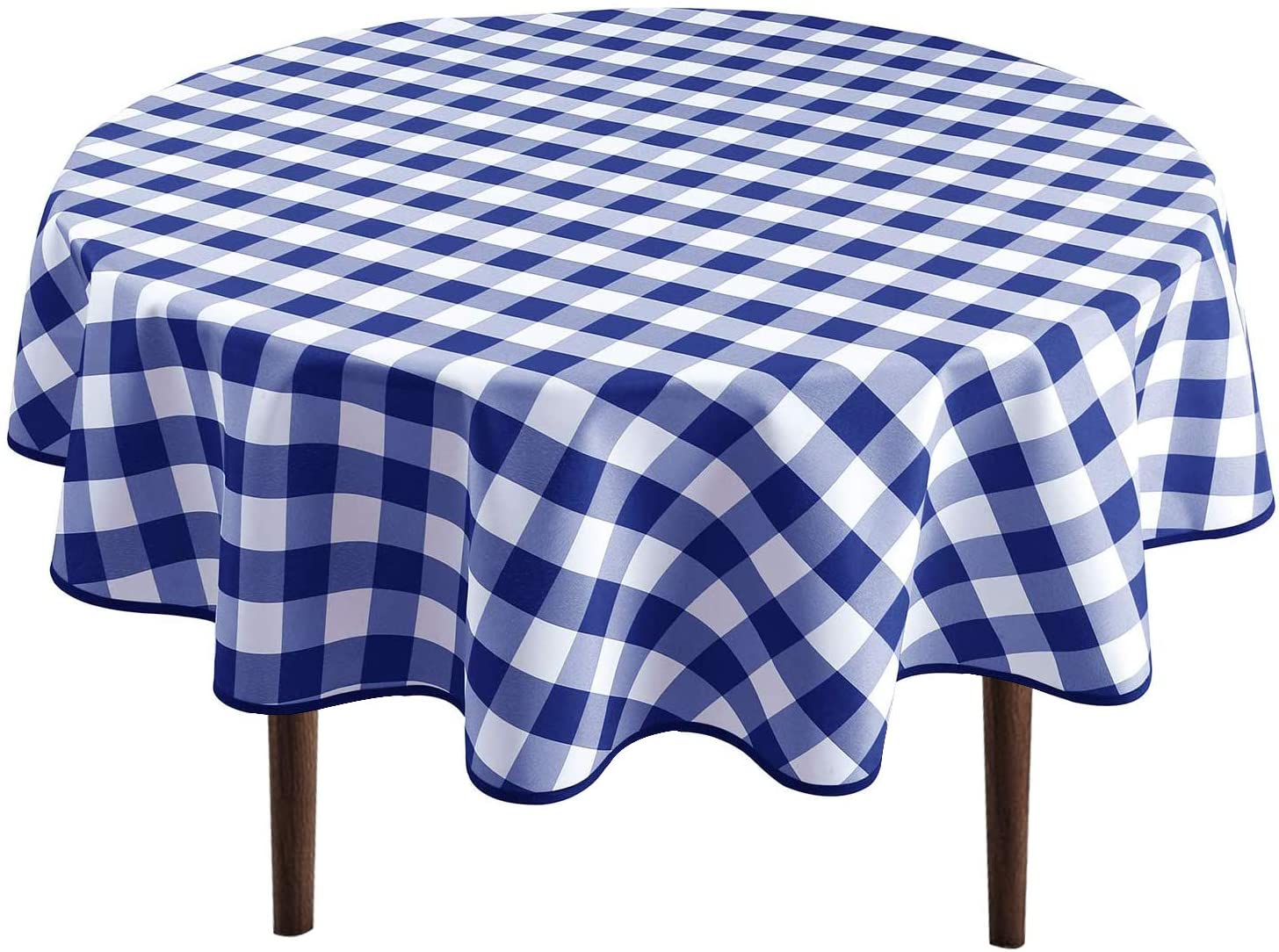 Blue and white Checkered Polyester Tablecloth - FREE SHIP - Walmart.com