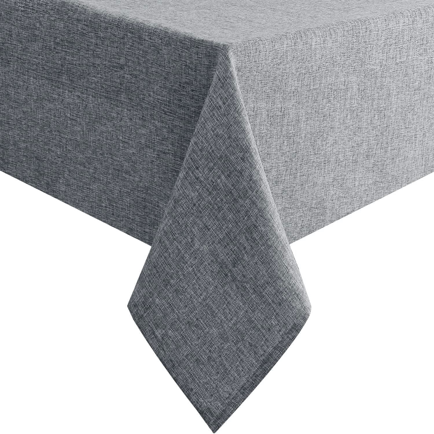 Hiasan Faux Linen Rectangle Tablecloth - Wrinkle and Stain Resistant ...