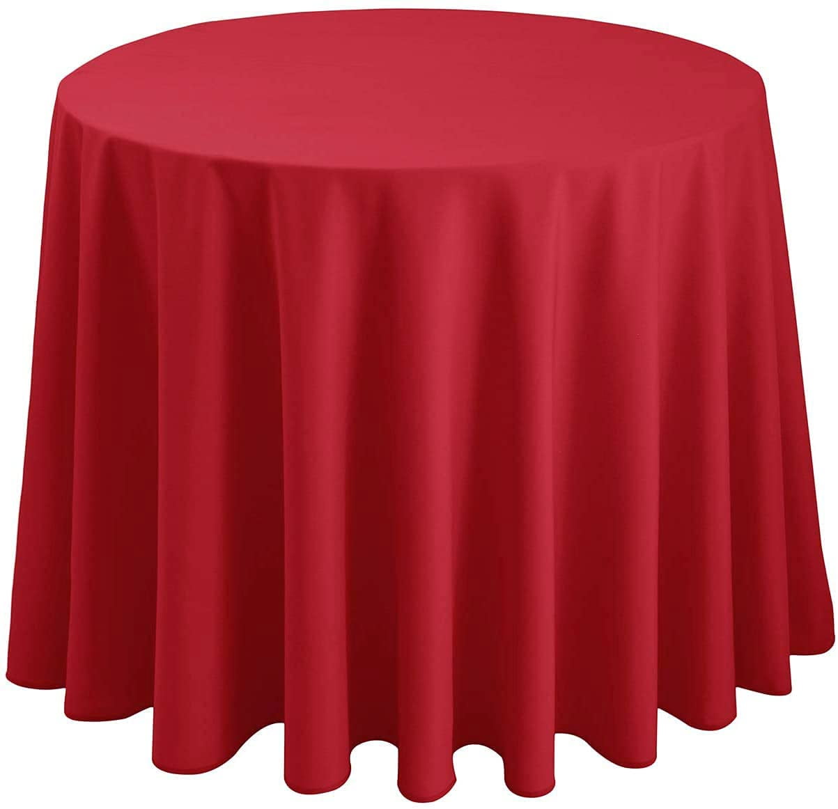 Hiasan Red Round Tablecloth 108 Inch - Waterproof Stain Resistant ...