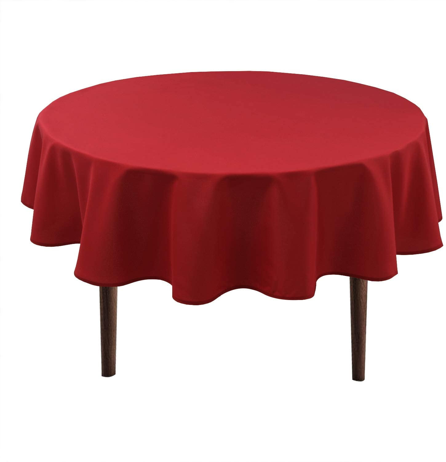 Hiasan 60-Inch Round Tablecloth in Red - Waterproof, Stain Resistant ...