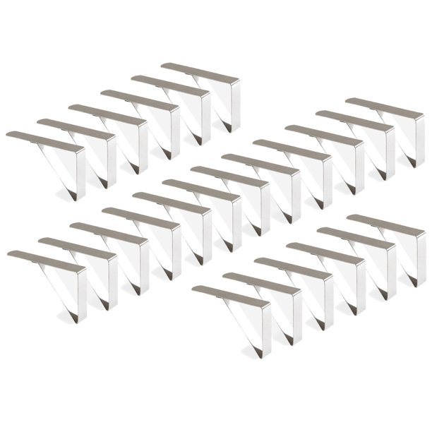 Hiasan Tablecloth Clips, 24 Pack Picnic Table Clips, Stainless Steel ...