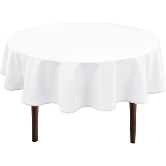 Round White Tablecloth