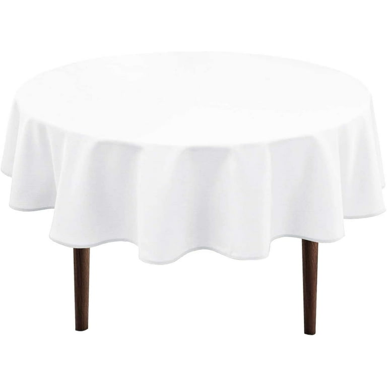 60 Round Fabric Table Cloths Grey White TableclothRectangle/Oval