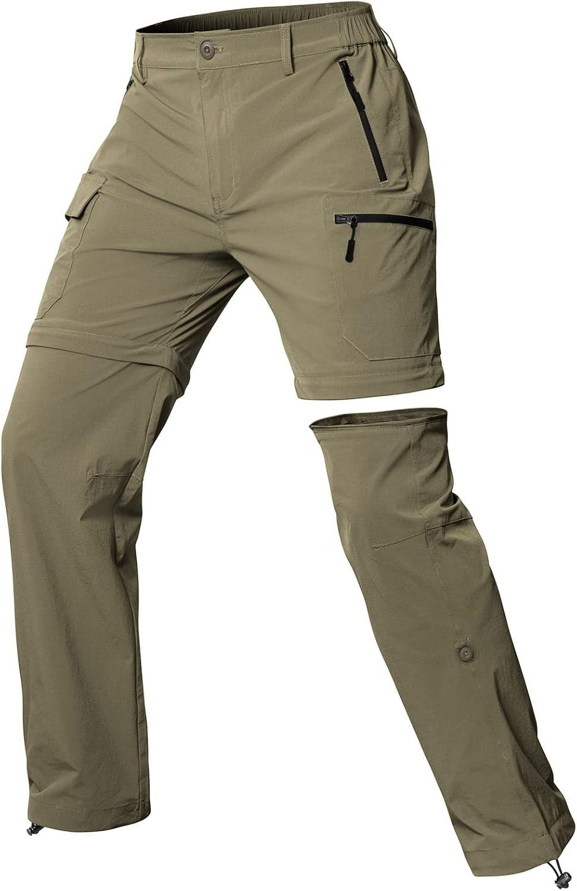 Hiauspor Convertible Pants for Women Zip Off Cargo Hiking Capri Stretch ...