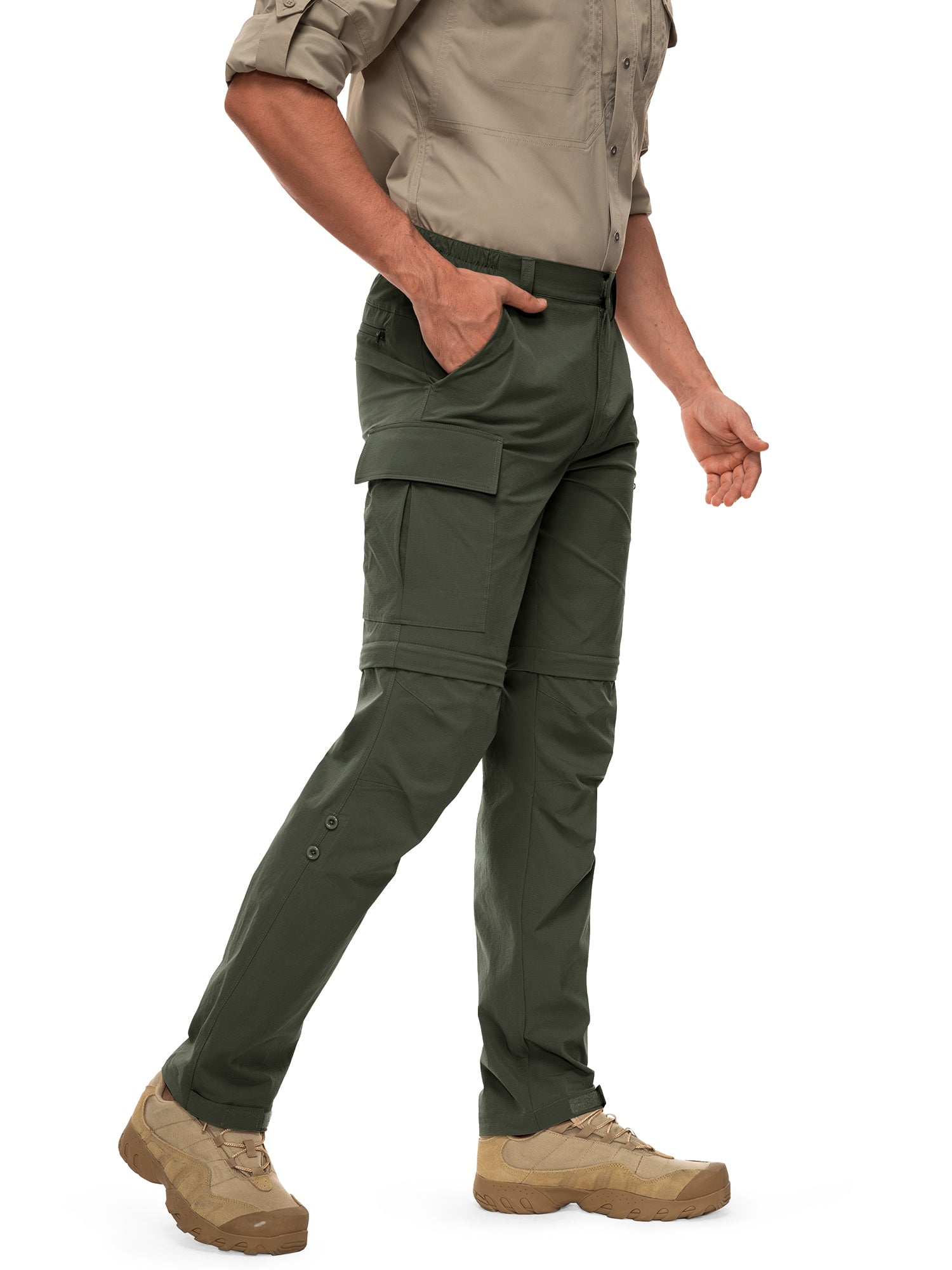 Hiauspor Men's Convertible Hiking Pants Outdoor Quick Dry Zip off Pants ...